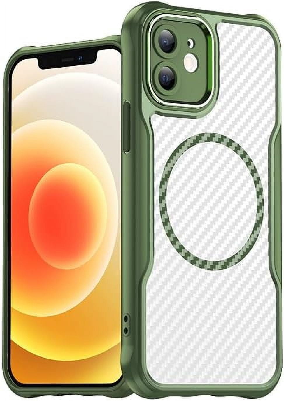 Case for iPhone 12,Full-Body Rugged Carbon Fibre Protective Clear Back ...