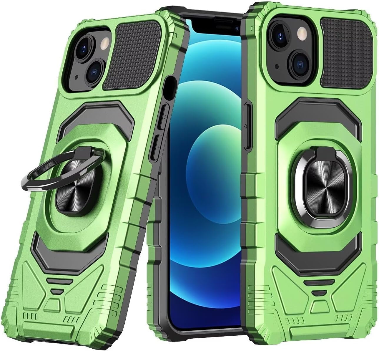 Case for iPhone 12,Military-Grade Metal Ring Car Holder [Built-in ...