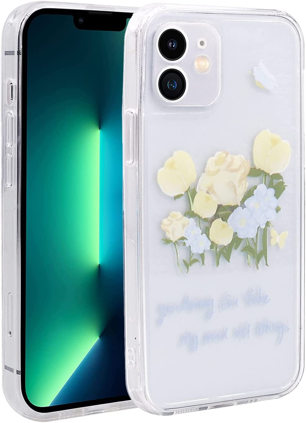 Case for iPhone 12 Mini (5.4 inch), Clear Slim Soft TPU Case with Women ...