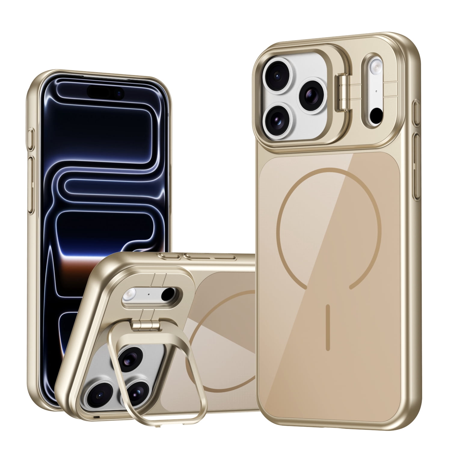 Case for iPhone 12 Pro with Camera Cover Kickstand, Compatible with ...