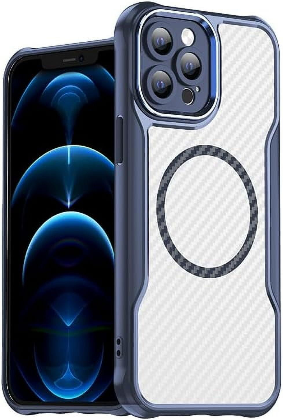 Case for iPhone 12 Pro,Full-Body Rugged Carbon Fibre Protective Clear ...