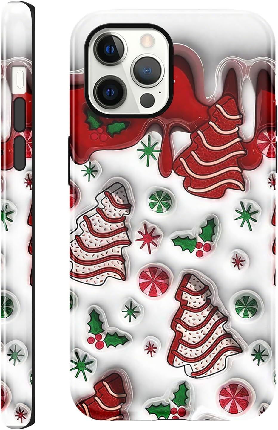 Case for iPhone 12 Pro Max 6.7'',Cute Colorful Christmas Tree Phone ...