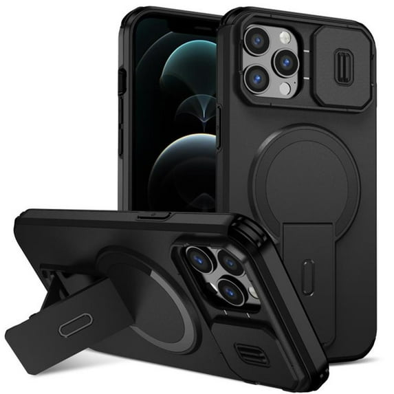 Case for iPhone 12 Pro Max 6.7" with Invisible Fold Holder Stand ...