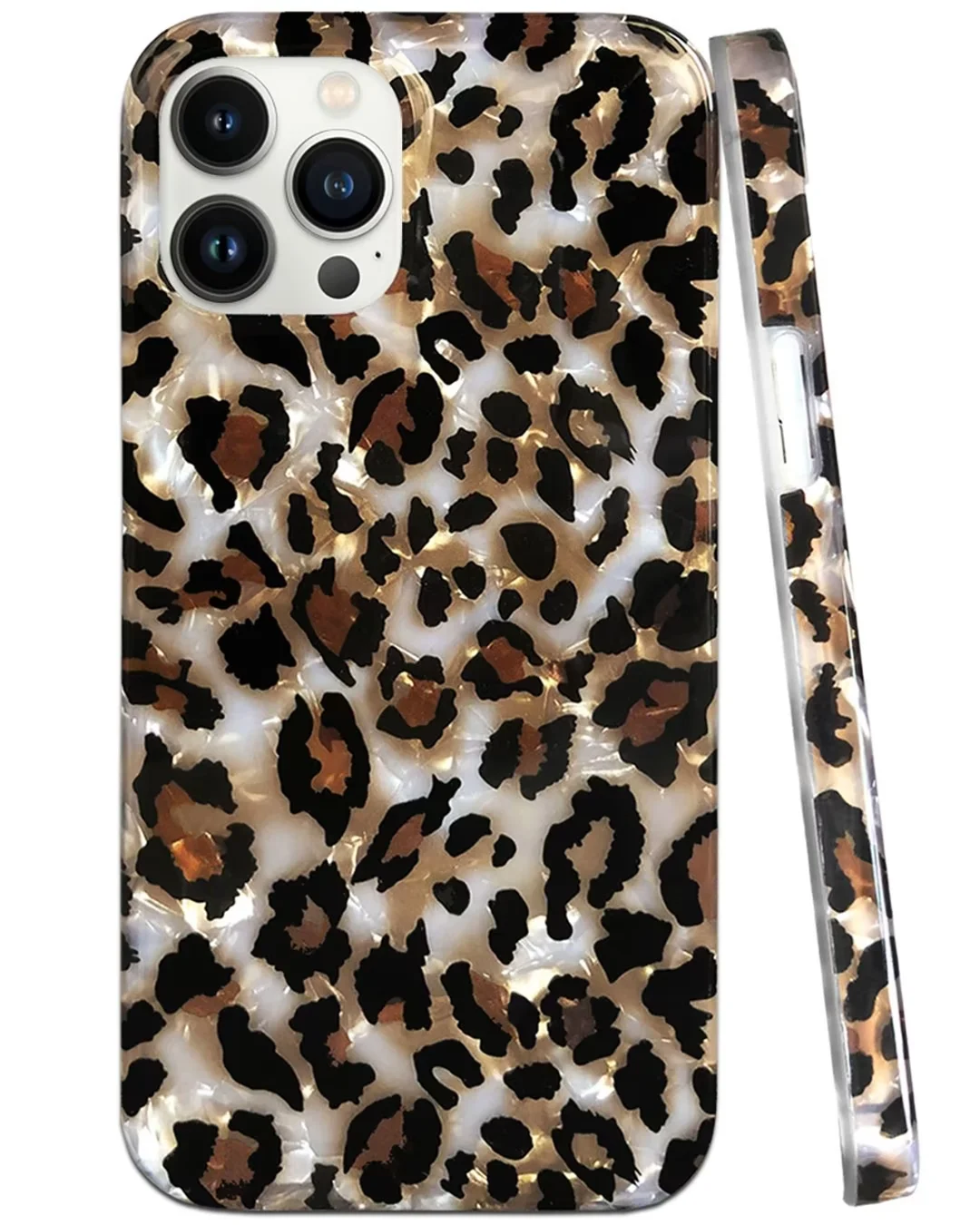 Walmart iPhone 12 Pro Max Case, Luxury Leopard Print, Sparkle Clear ...