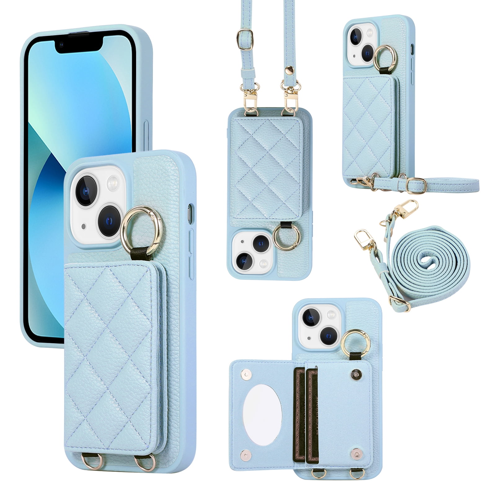 Case for iPhone 13 with Card Holders, Dual Layer Lightweight Ultra Slim ...