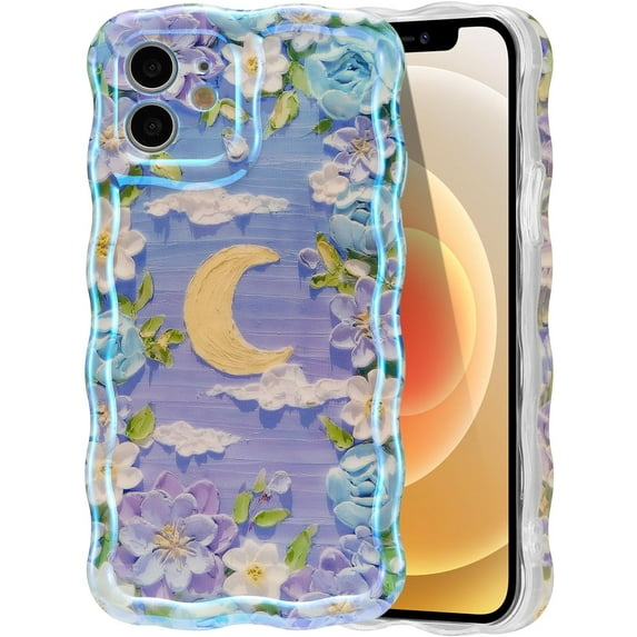 Case for iPhone 13, Colorful Retro oil Painting Print Flowers Laser ...