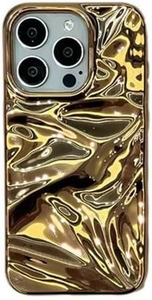 Case for iPhone 13,Luxury Plating Water Wrinkles Design Plating Frame ...