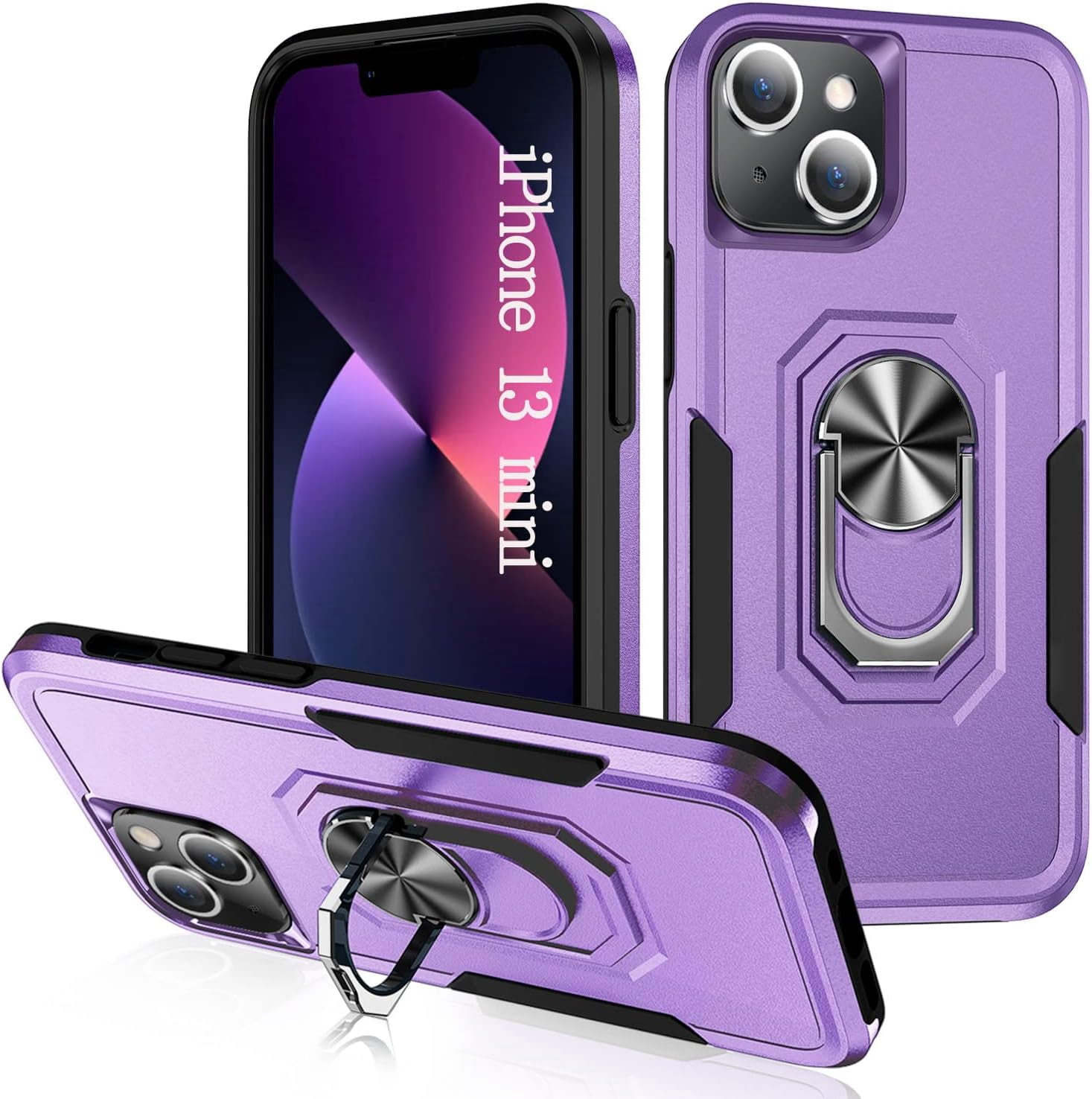 Case for iPhone 13 Mini Case 13 Mini case with Ring Kickstand with ...