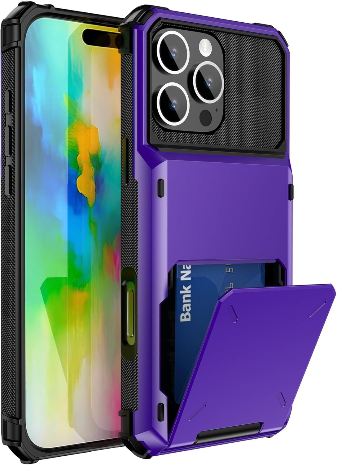 Case for iPhone 13 Pro,Flip Cover Hidden Card Slot Wallet Case,Card ...