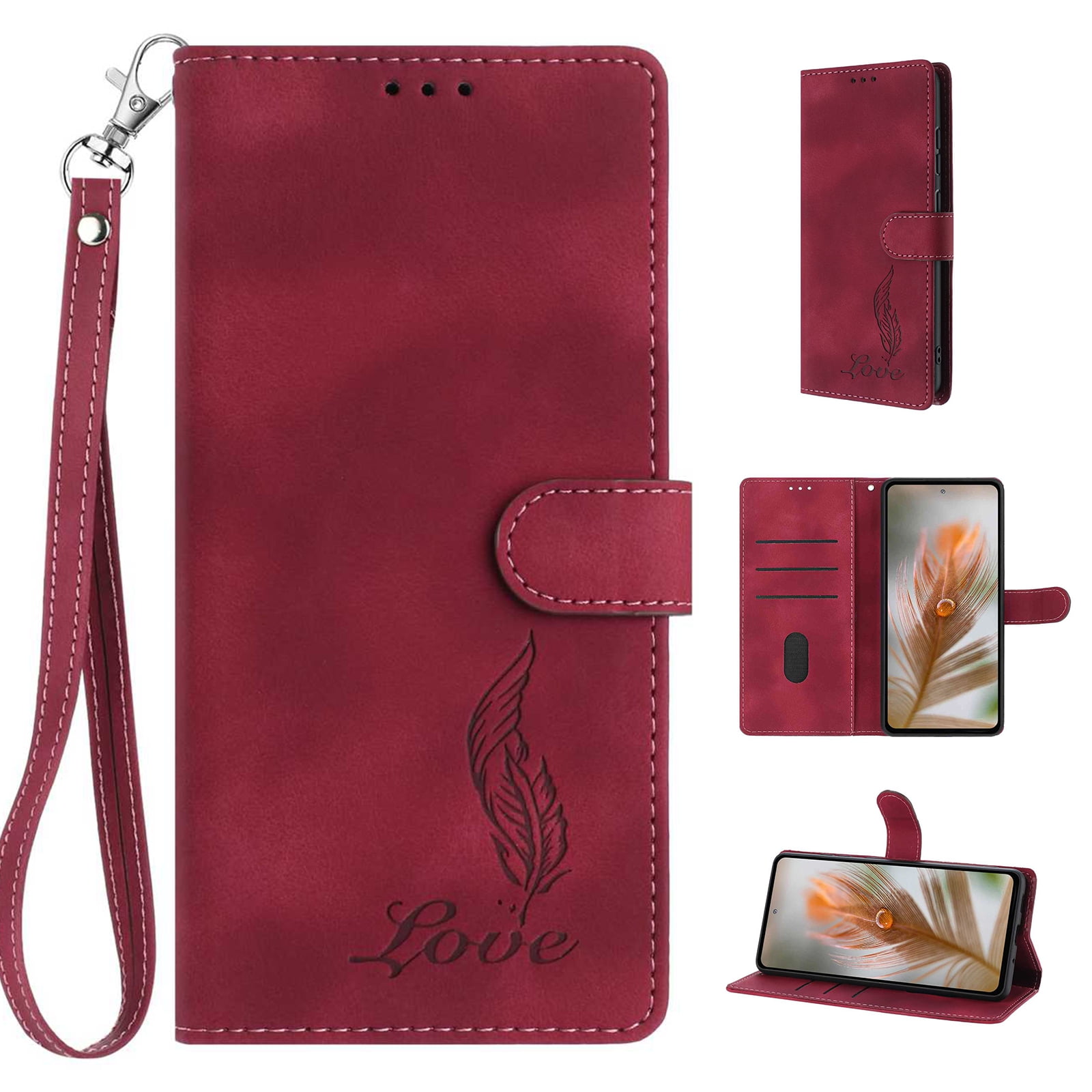 Case for iPhone 13 Pro, Girls Women PU Leather Wallet Case Kickstand ...