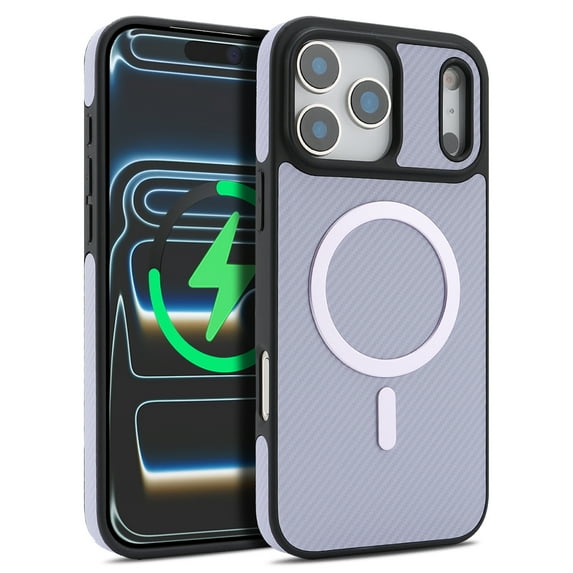 Case for iPhone 13 Pro, Luxury Carbon Fiber Texture PC+TPU Shockproof ...