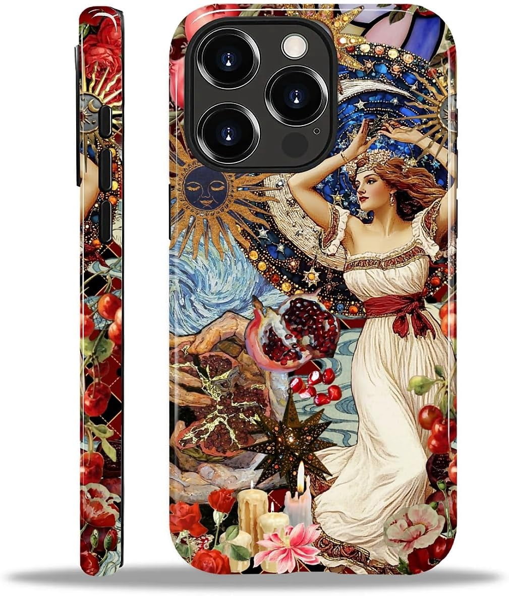 Case for iPhone 13 Pro Max, Goddess Pearl Moon Freedom Design Hybrid ...