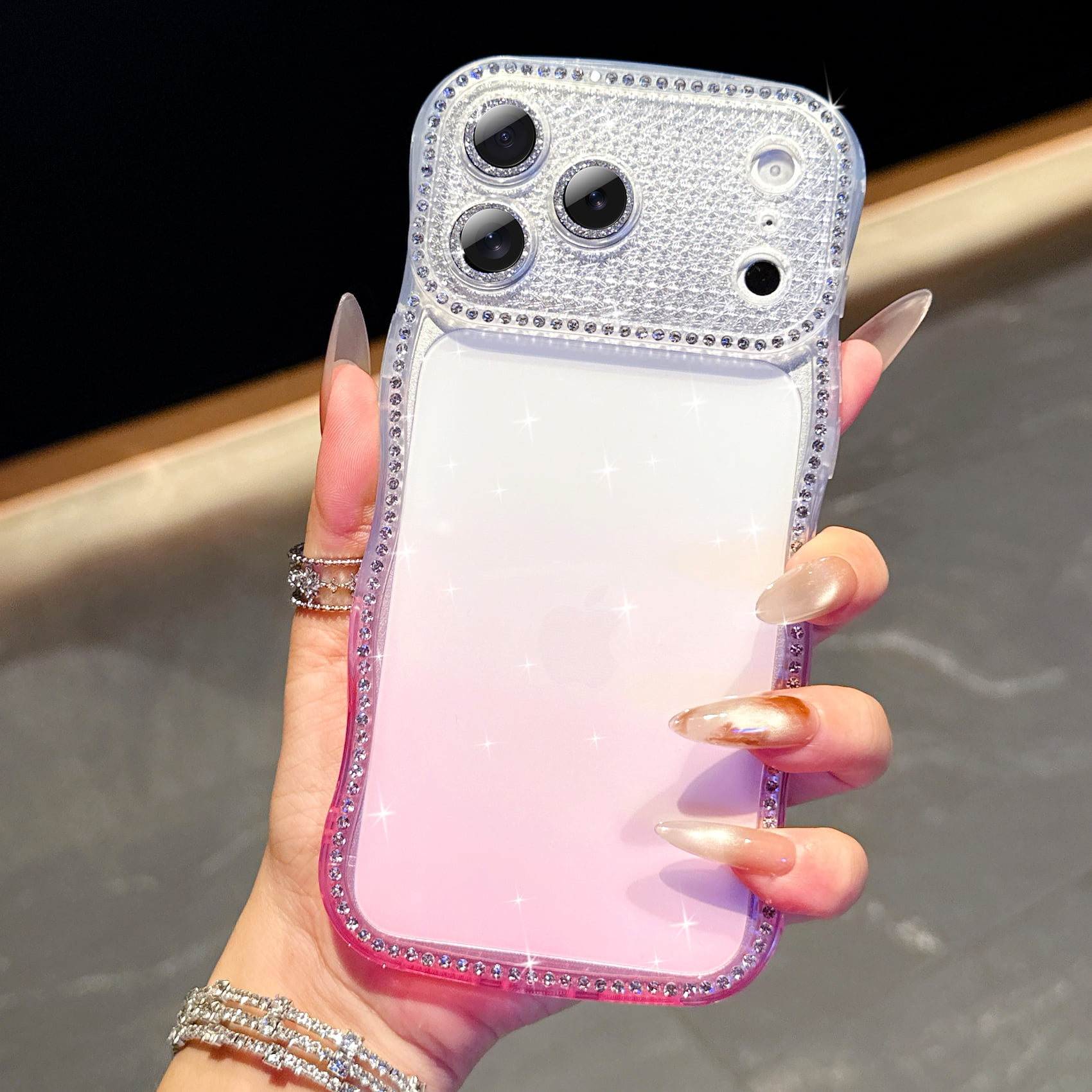 Case for iPhone 13 Pro Max with Large Camera Window Design, Diamond ...