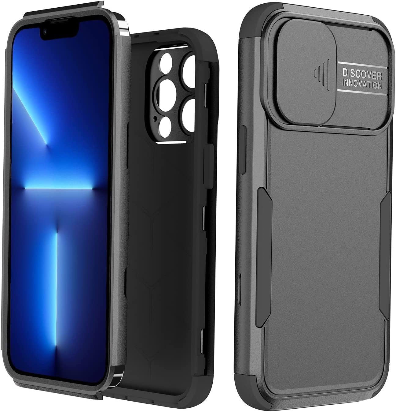 Case for iPhone 13 Pro Max with Slide Camera Cover, Heavy Duty ...