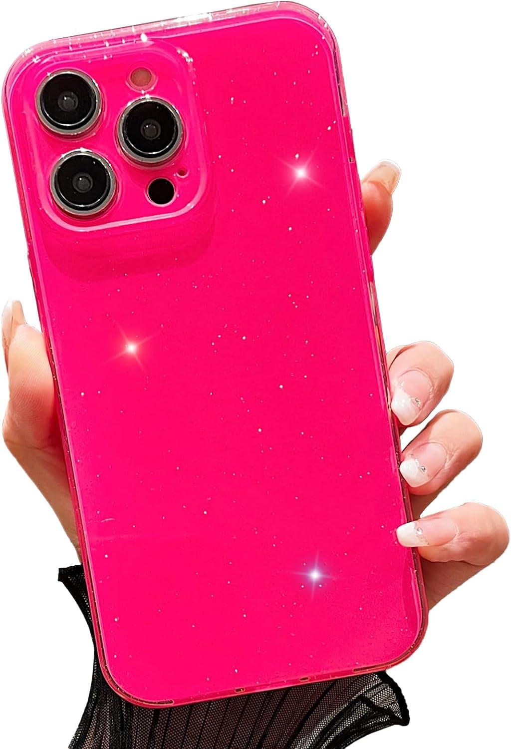 Case for iPhone 13 Pro Max,Super Cute Vibrant Neon Glitter Shiny Bling ...