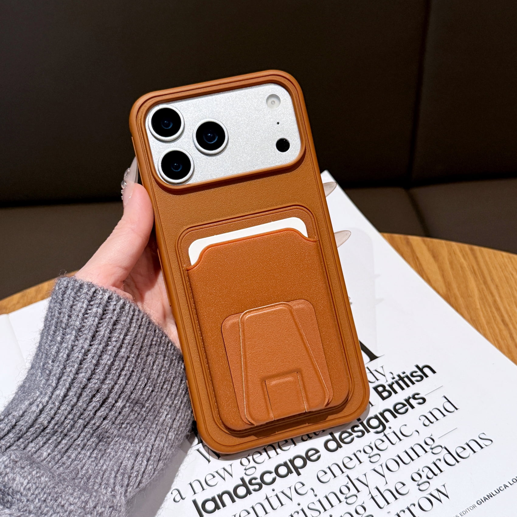 Case for iPhone 13 Pro, Ultra Thin PU Leather + TPU + PC Phone Case ...