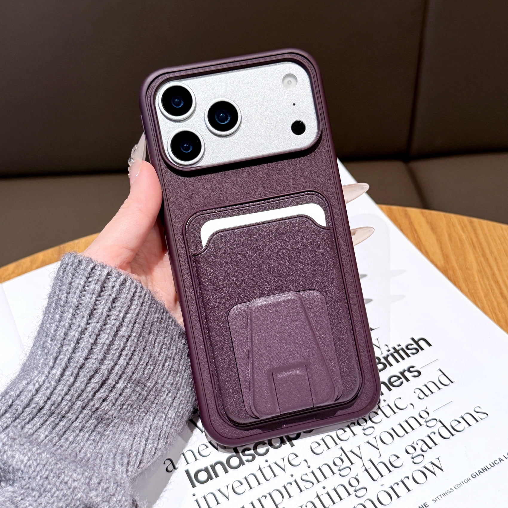 Case for iPhone 13, Ultra Thin PU Leather + TPU + PC Phone Case with ...