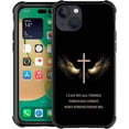 Case for iPhone 14 Plus W Bible Cross Wing Pattern Design Case for ...