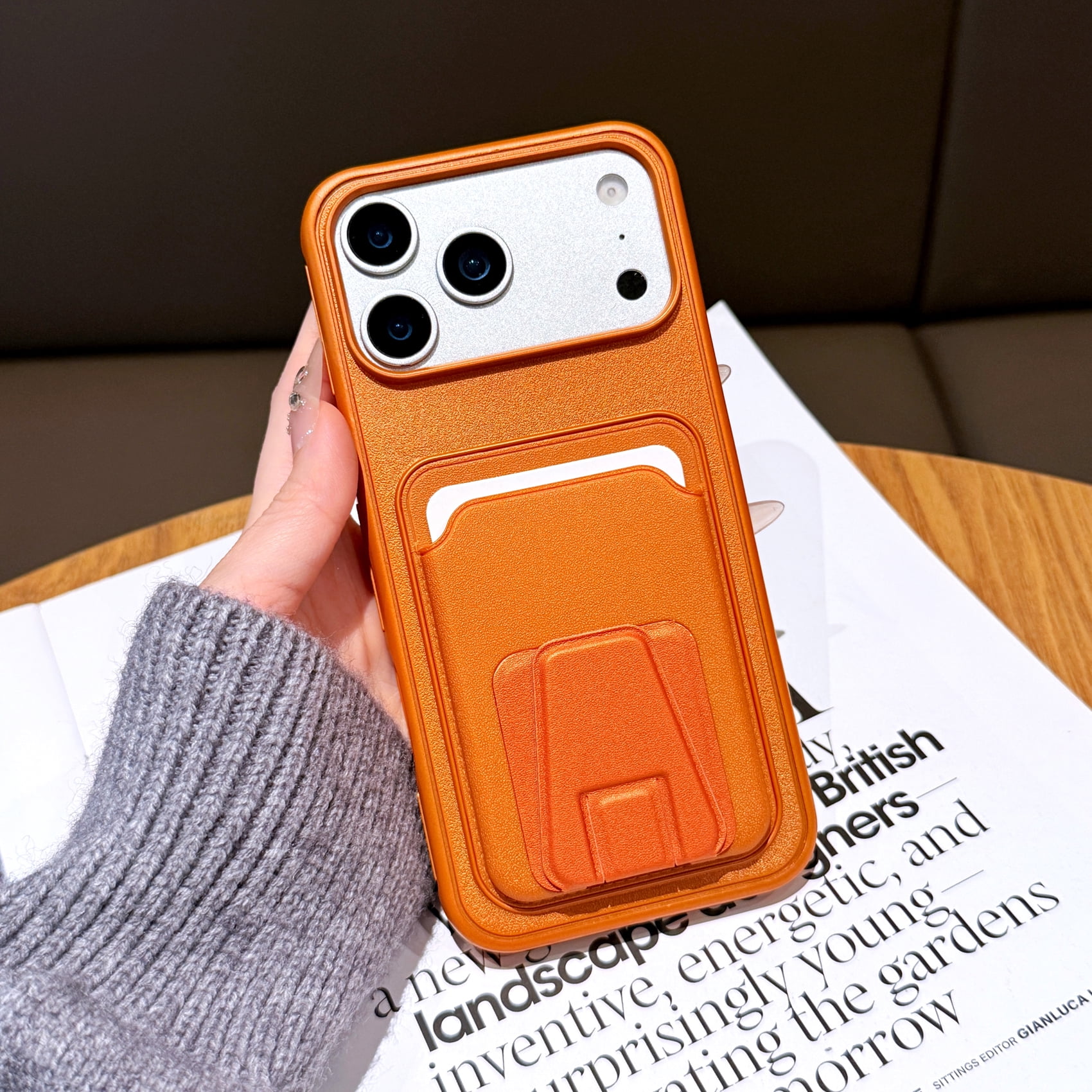 Case for iPhone 14, Ultra Thin PU Leather + TPU + PC Phone Case with ...