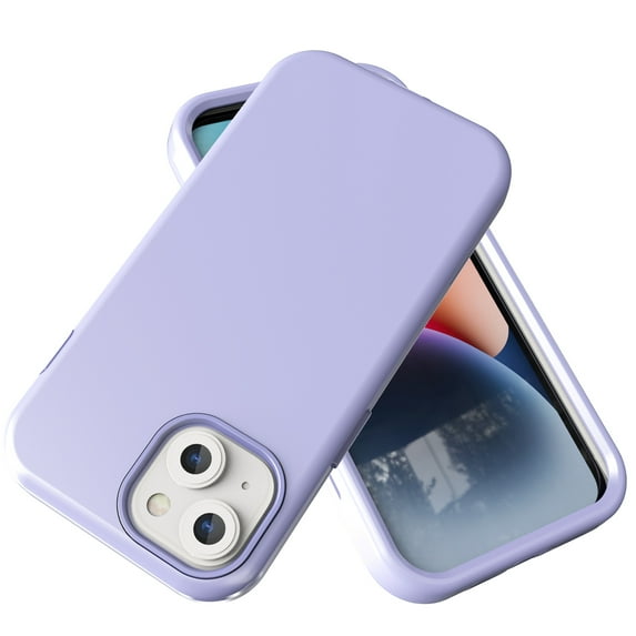 Case for iPhone 15, 3 Layers Protection PU Leather & Hard PC Hybird ...