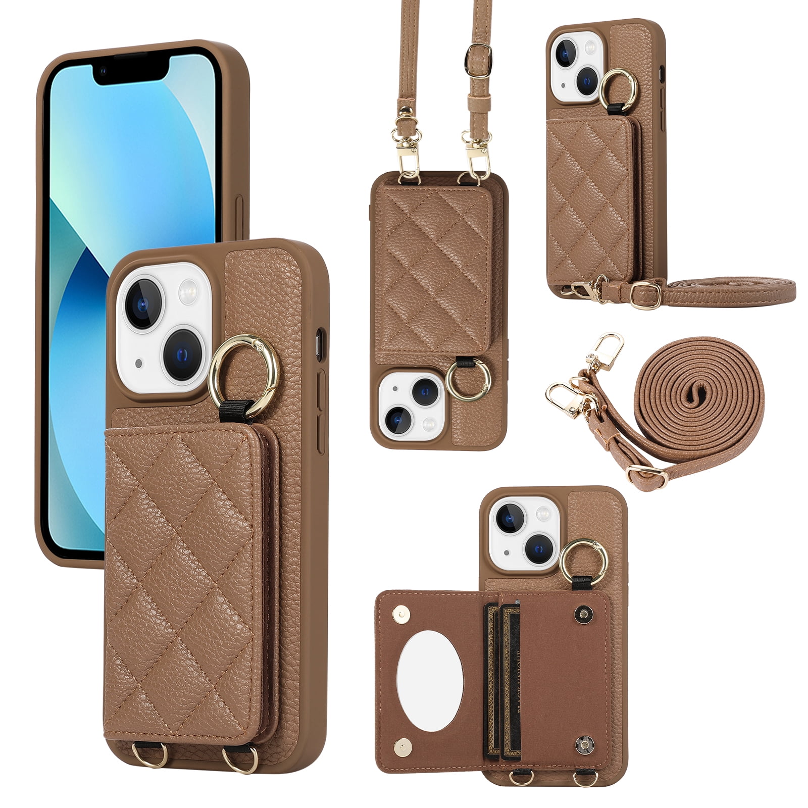 Case for iPhone 15 with Card Holders, Dual Layer Lightweight Ultra Slim ...