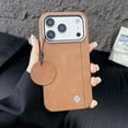 Case for iPhone 15, PU Leather Back + TPU Bumper Frame + Metal Camera ...