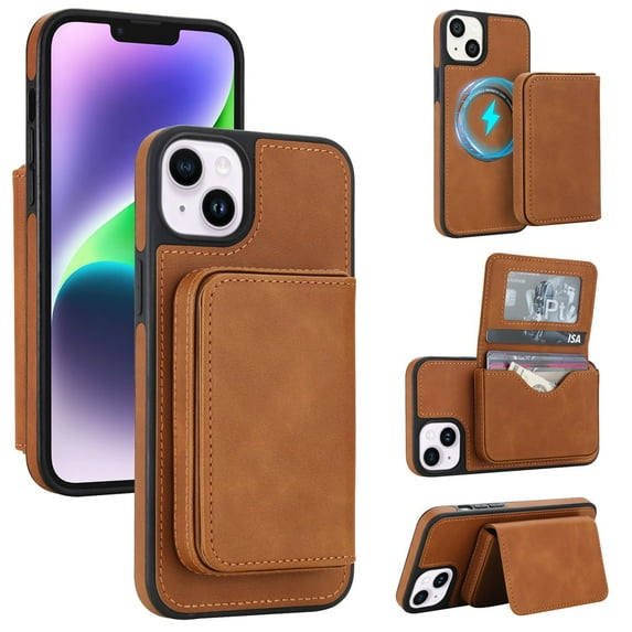 Case For iPhone 15 Plus RFID Blocking Protective Purse Case With ...