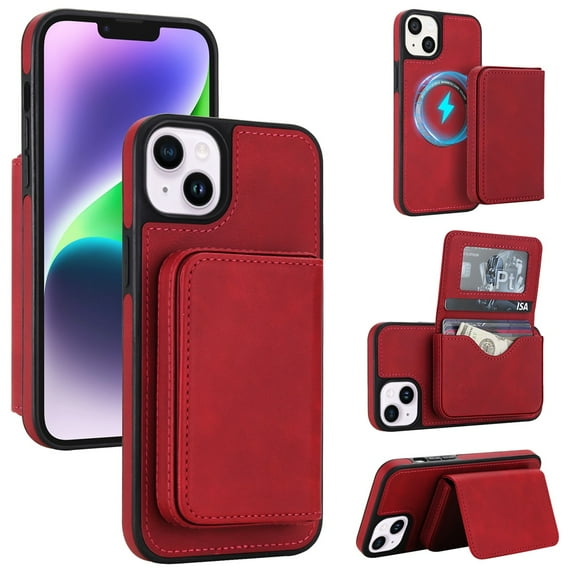 Case For iPhone 15 Plus RFID Blocking Protective Purse Case With ...