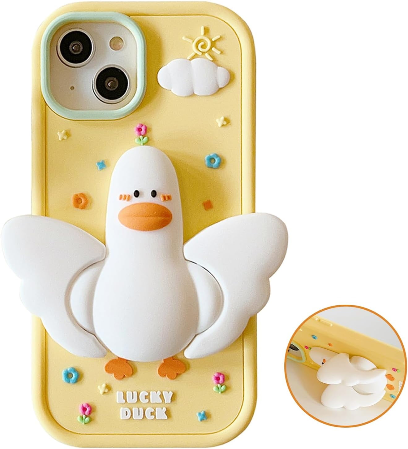Case for iPhone 15 Pro,Cute 3D Kawaii Phone Cases Funny Butter Bear ...