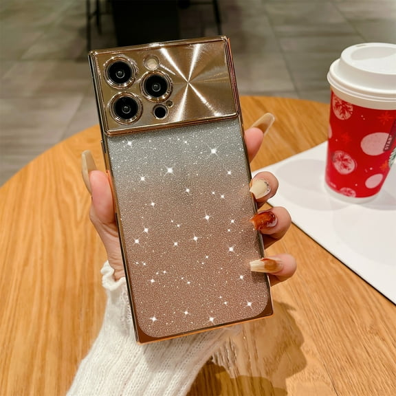Case for iPhone 15 Gradient Glitter Bling Case, Luxury Plating Shining ...