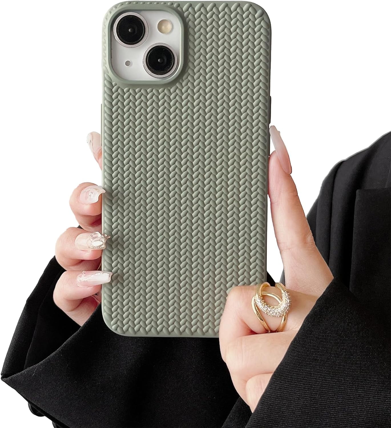 Case for iPhone 15 Pro Max,Cute 3D Laid Braid Woven Pattern Desgin ...