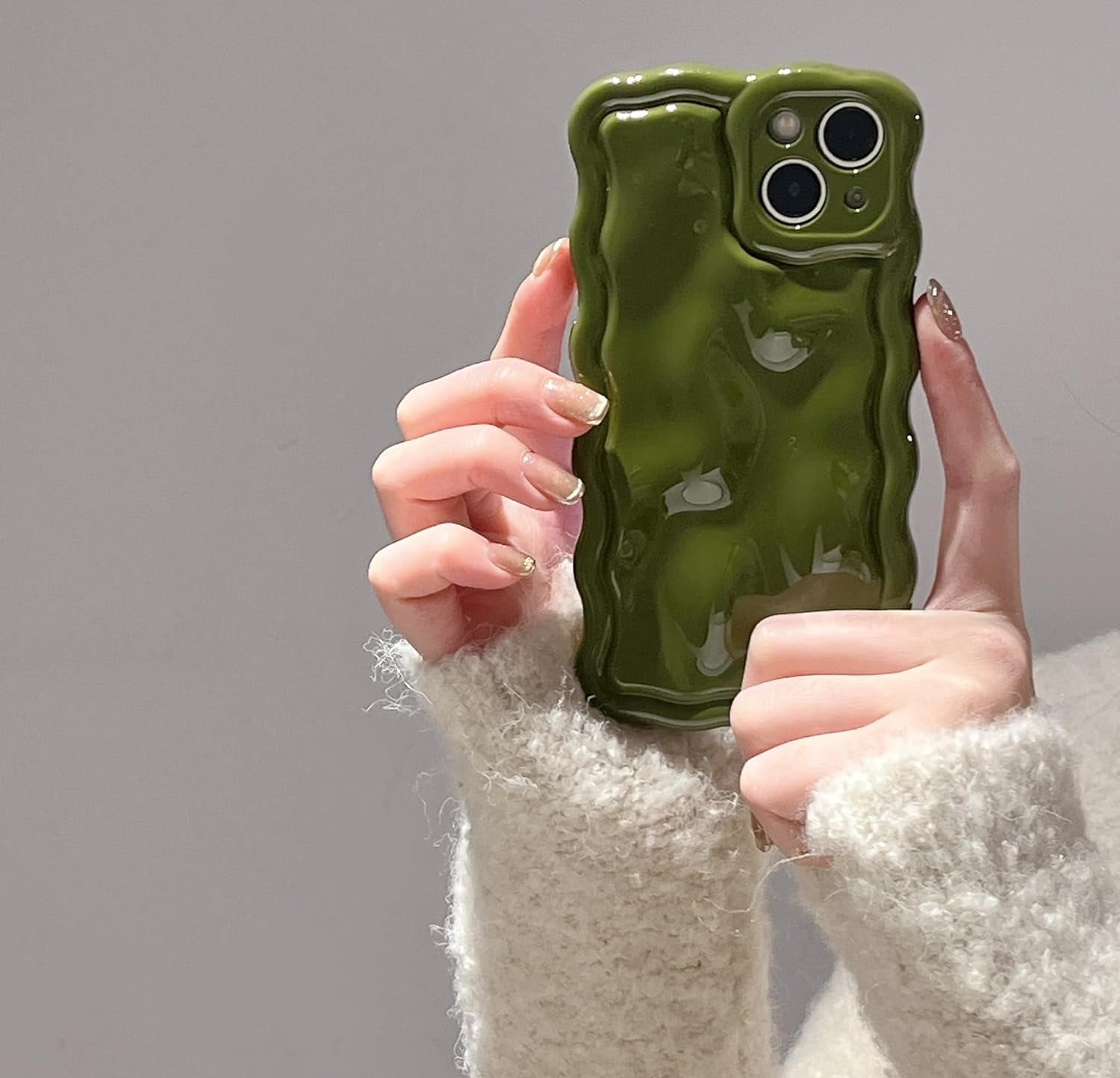 Case for iPhone 15 Pro Max,Cute 3D Solid Color Meteorite Bubble Water ...