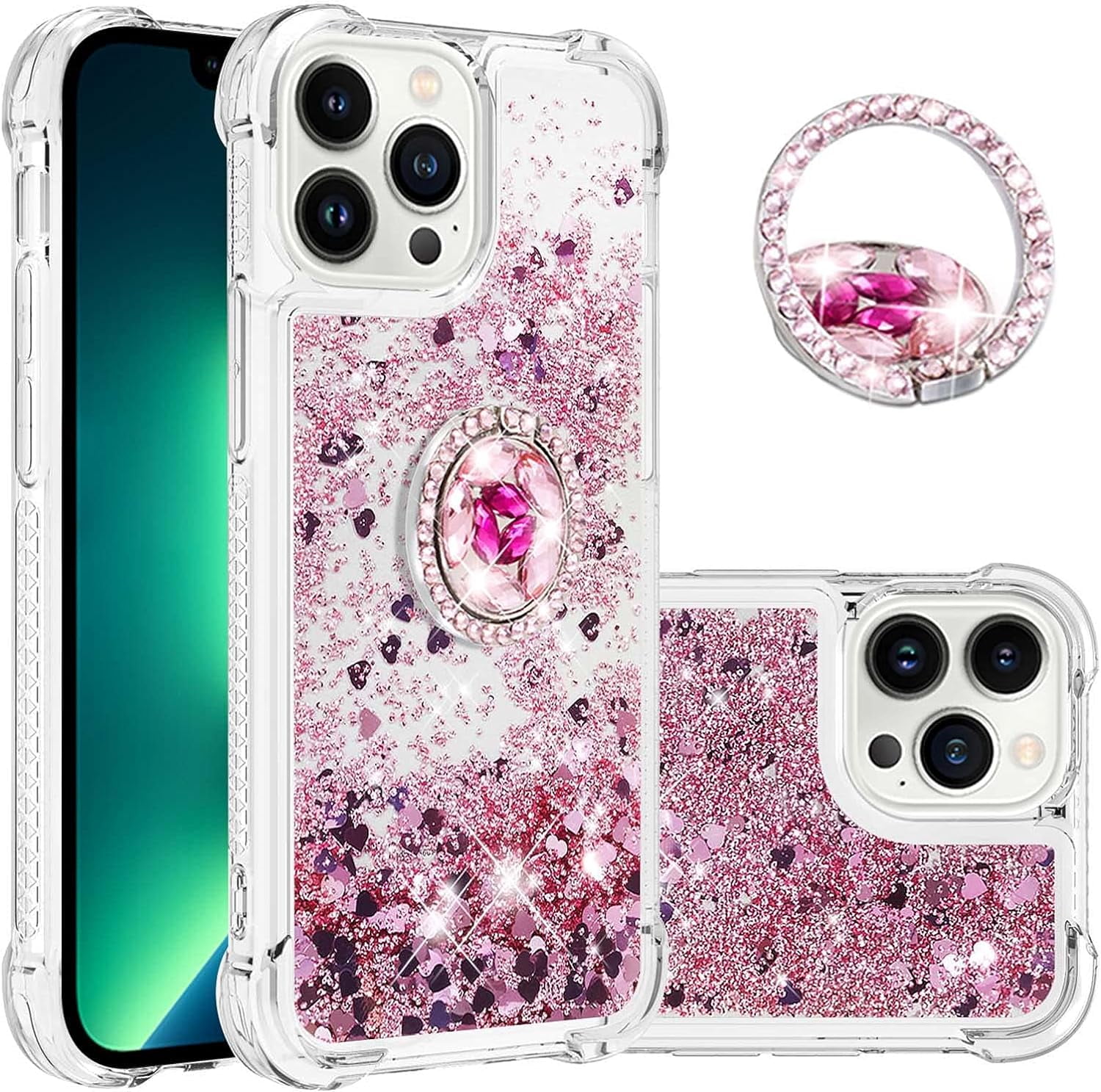 Case for iPhone 15 Pro Max, iPhone 15 Pro Max Case Glitter Clear TPU ...