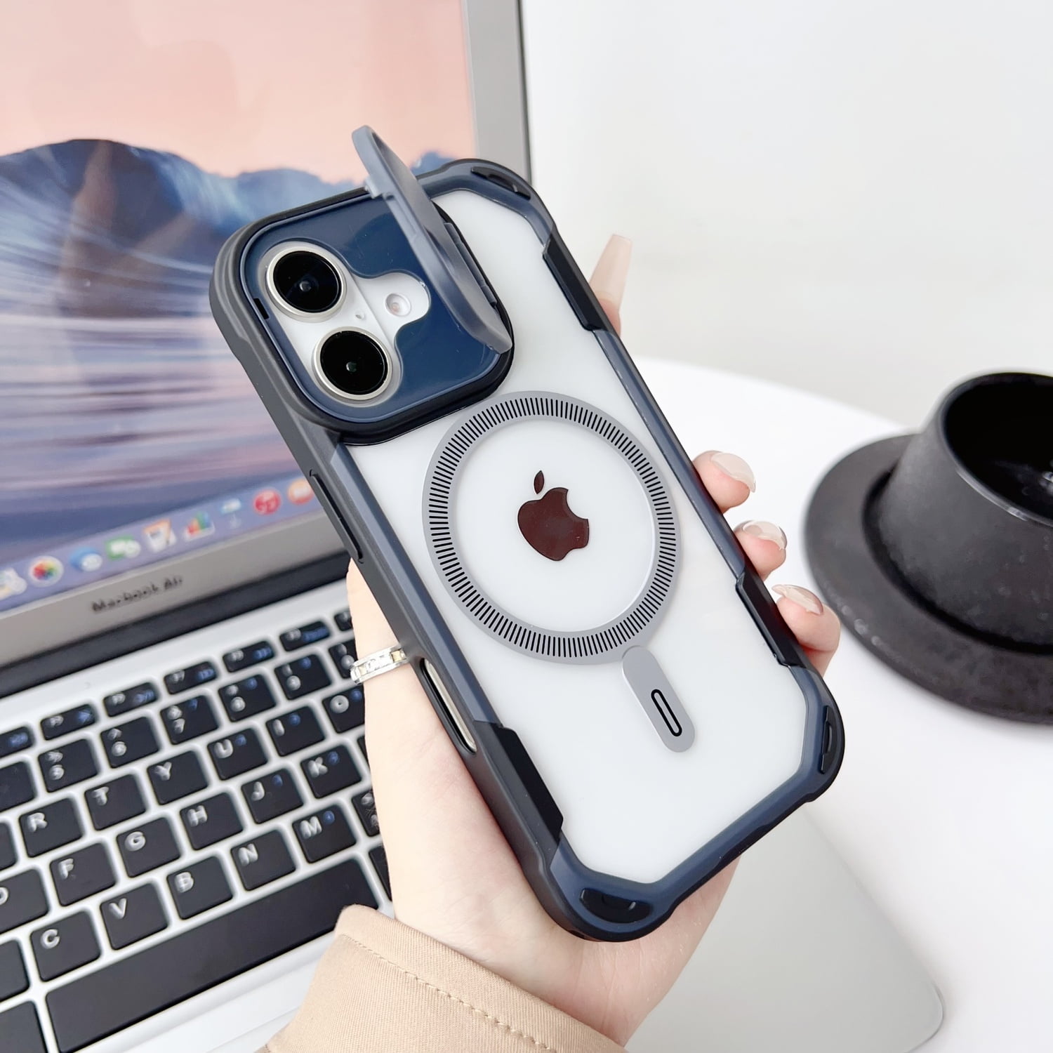 Case for iPhone 16 Plus, Clear Back Phone Case with Camera Bracket ...