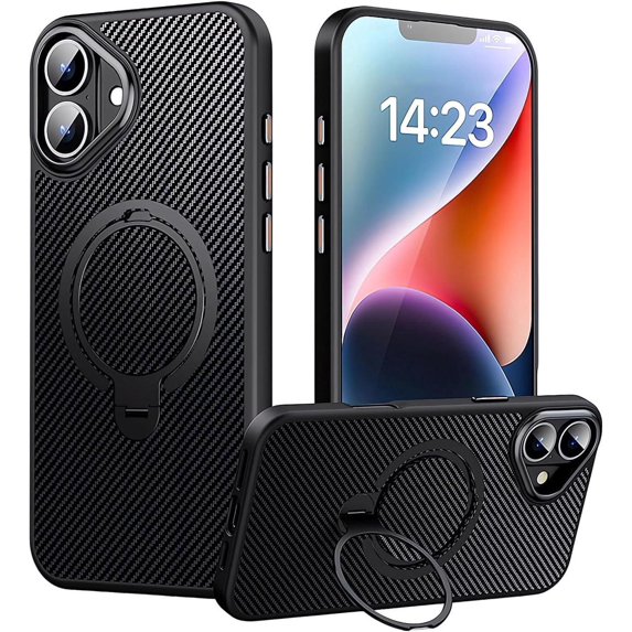 Case for iPhone 16 Plus, Compatible with MagSafe, [Built-in 360° Spin ...