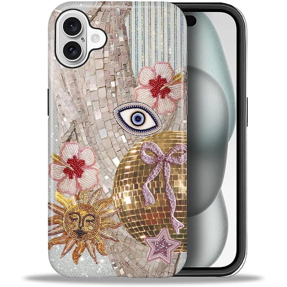 Case for iPhone 16 Plus, Hybrid Dual Protection Soft TPU + Hard PC ...