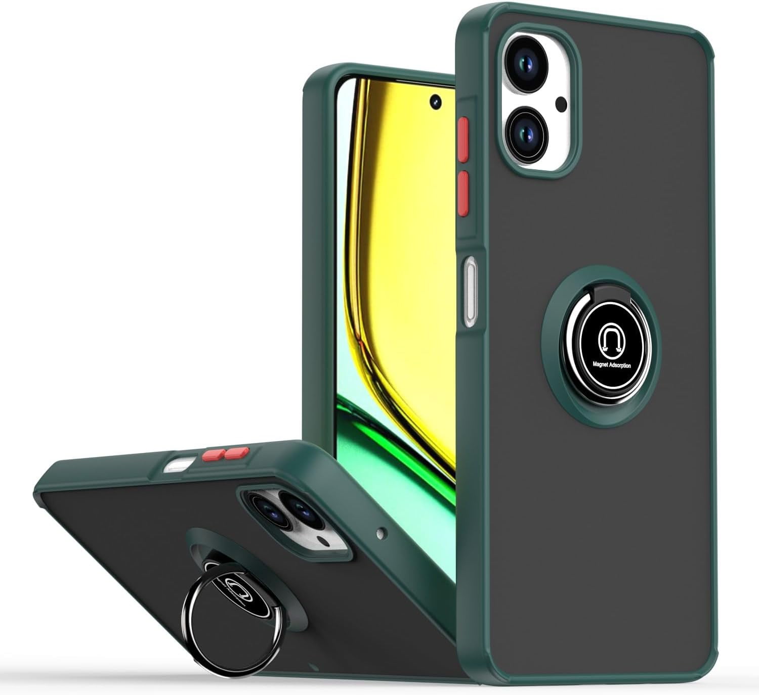 Case for iPhone 16 Plus,Slim Military Grade Car Holder Shockproof Anti ...