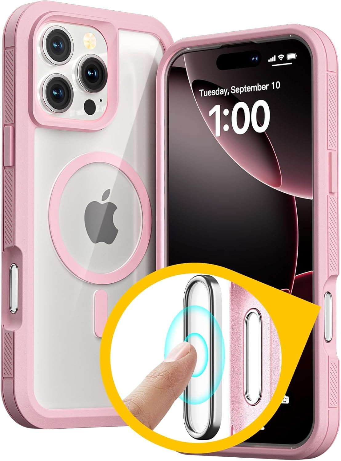 Case for iPhone 16 Pro Case with Camera Control Capture Button, [Compatible with MagSafe], Heavy ...