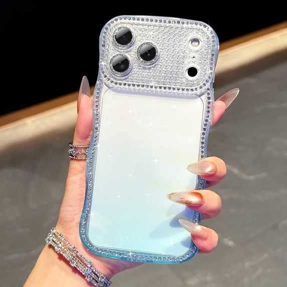 Case for iPhone 16 Pro with Large Camera Window Design, Diamond Wavy ...