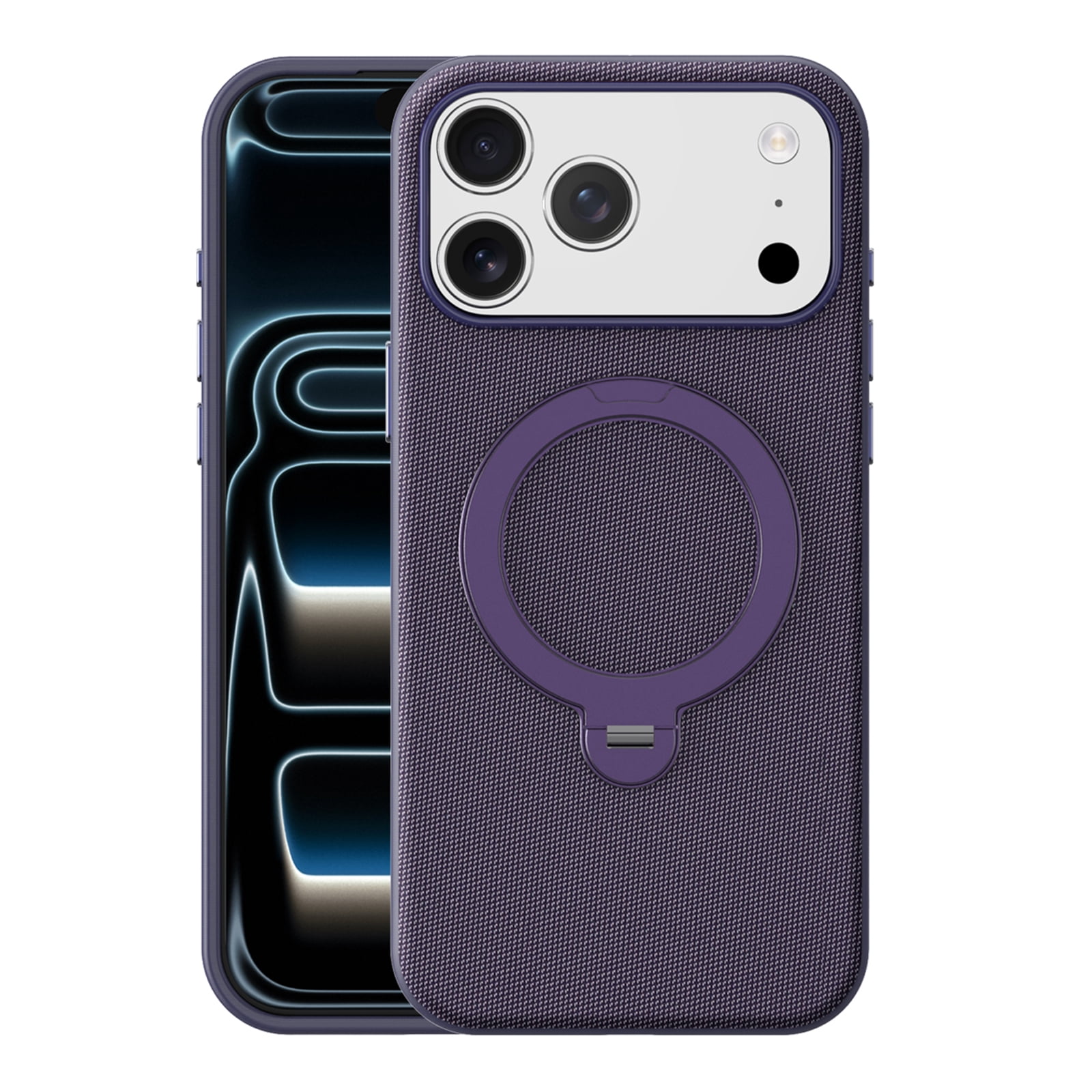 Case for iPhone 16 Pro Max, Fabric + TPU Protective Phone Cover with ...