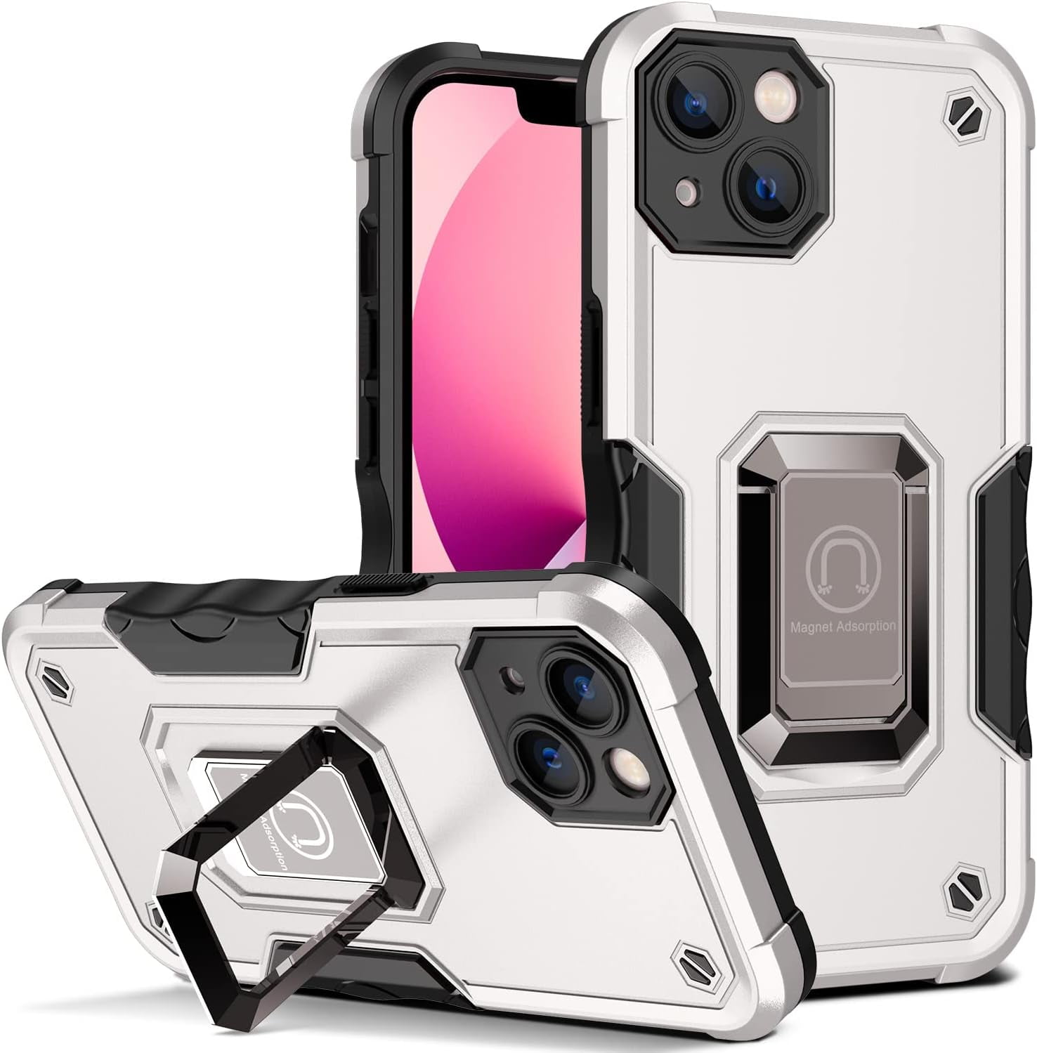 Case for iPhone 16 Pro Max,Military Grade TPU+PC [Built-in Kickstand ...