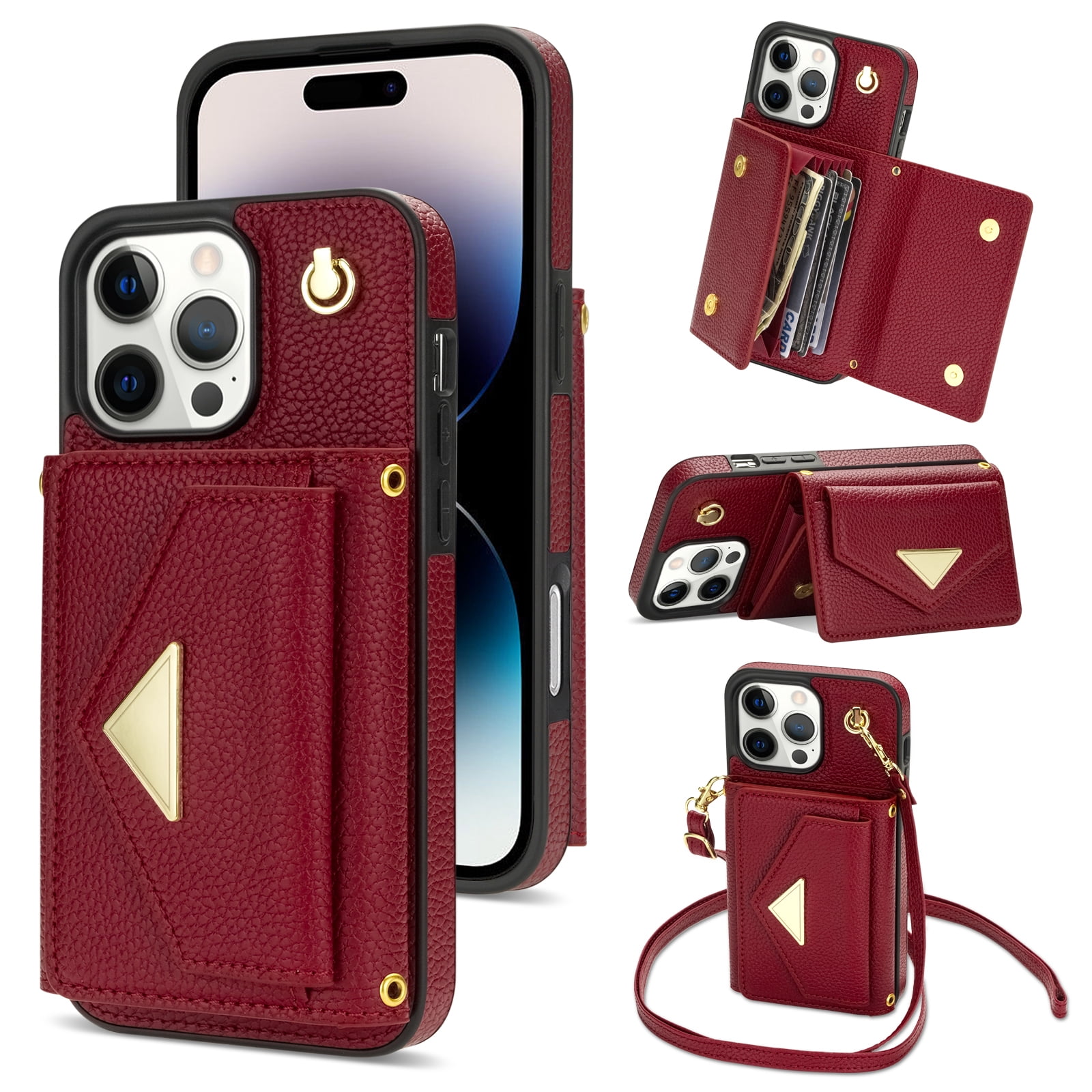 Case for iPhone 16 Pro/iPhone 16 Pro Max wallet style protective case ...