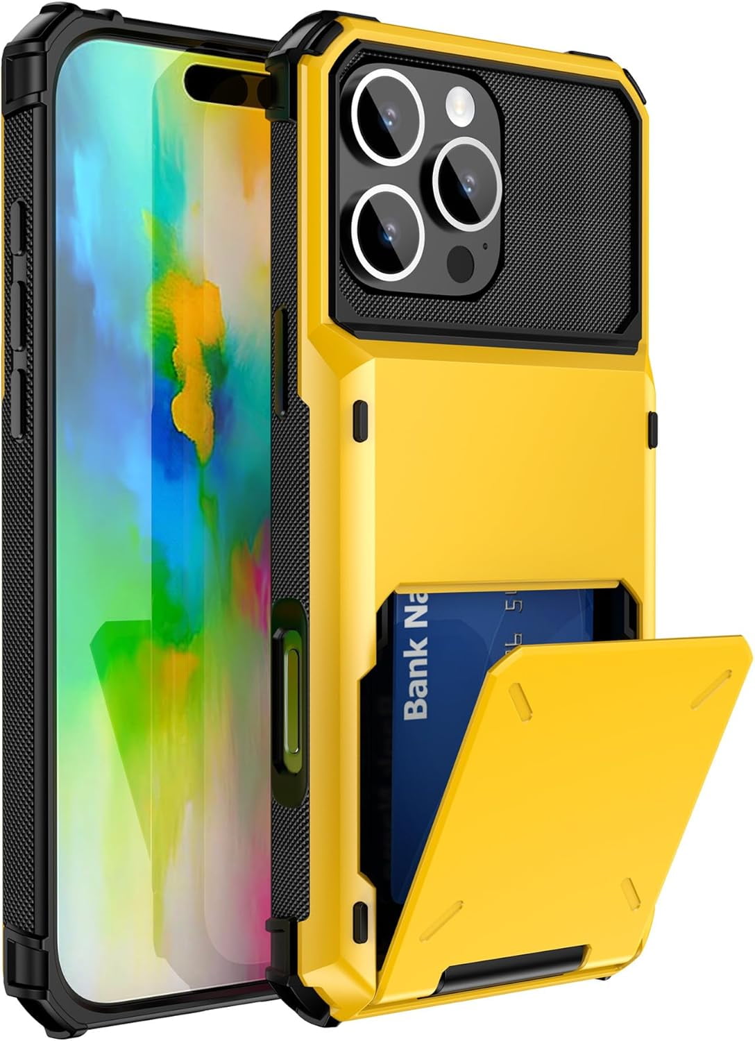 Case for iPhone 16Pro Max,Flip Cover Hidden Card Slot Wallet Case,Card Holder Dual-Layer Design ...