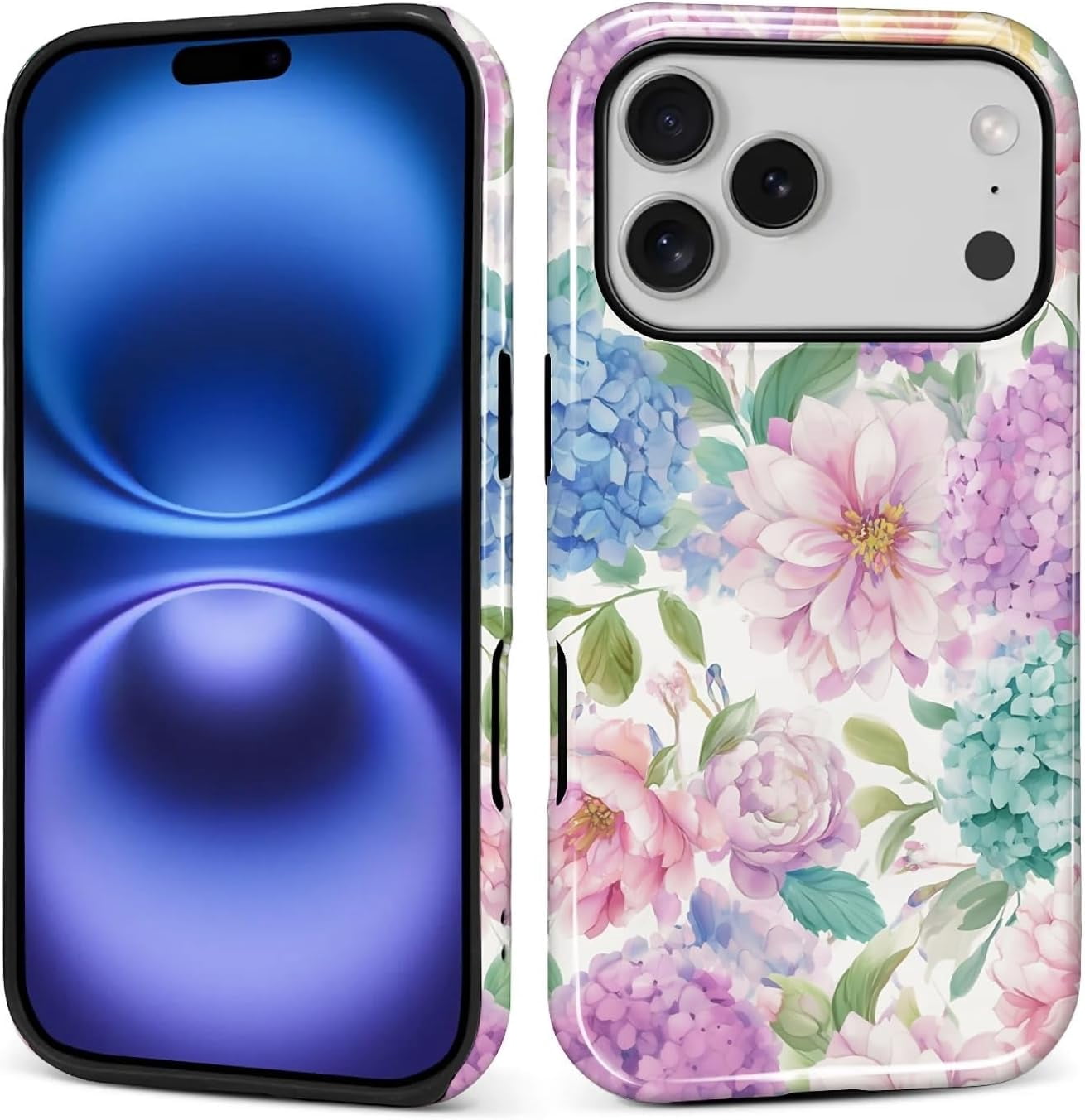 Case for iPhone 17 Pro, 2 in 1 PC Hard Shell & Silicone Inner Bumper ...