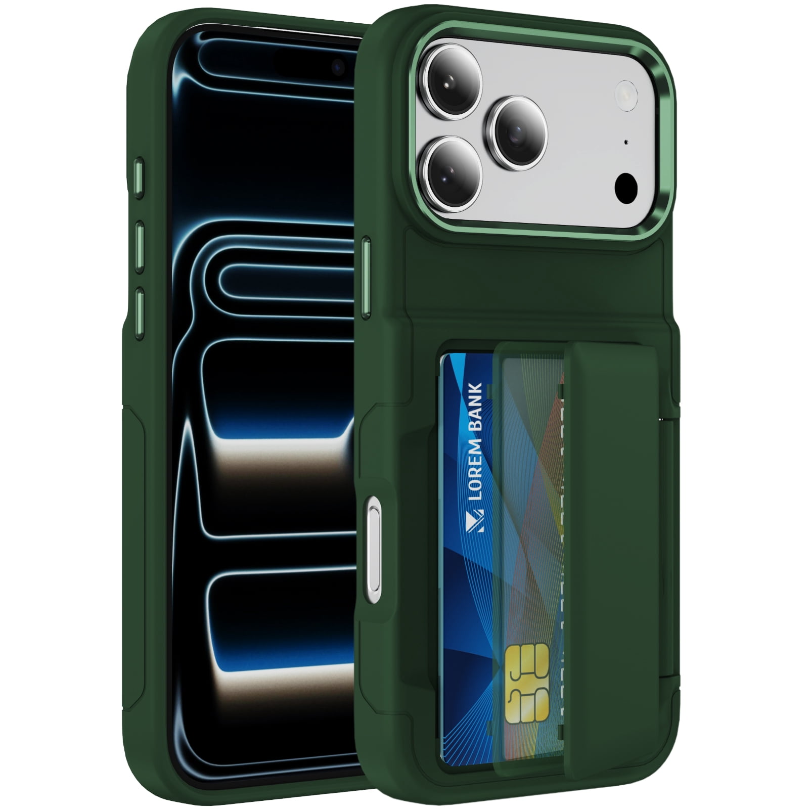 Case for iPhone 17 Pro Max, Back Card Slot with RFID Blocking ...