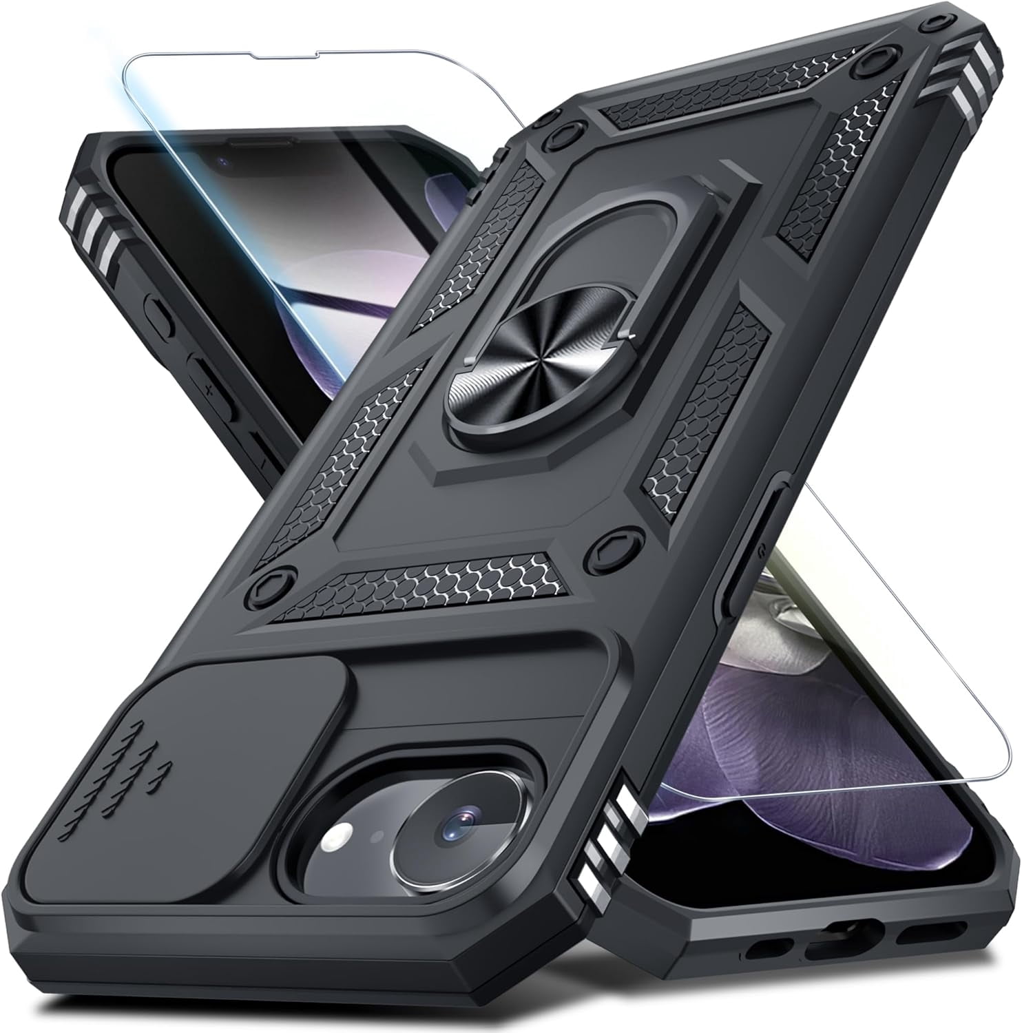 Case for iPhone 17e & iPhone 16e Phone Cover Built in Slide Camera Lens ...