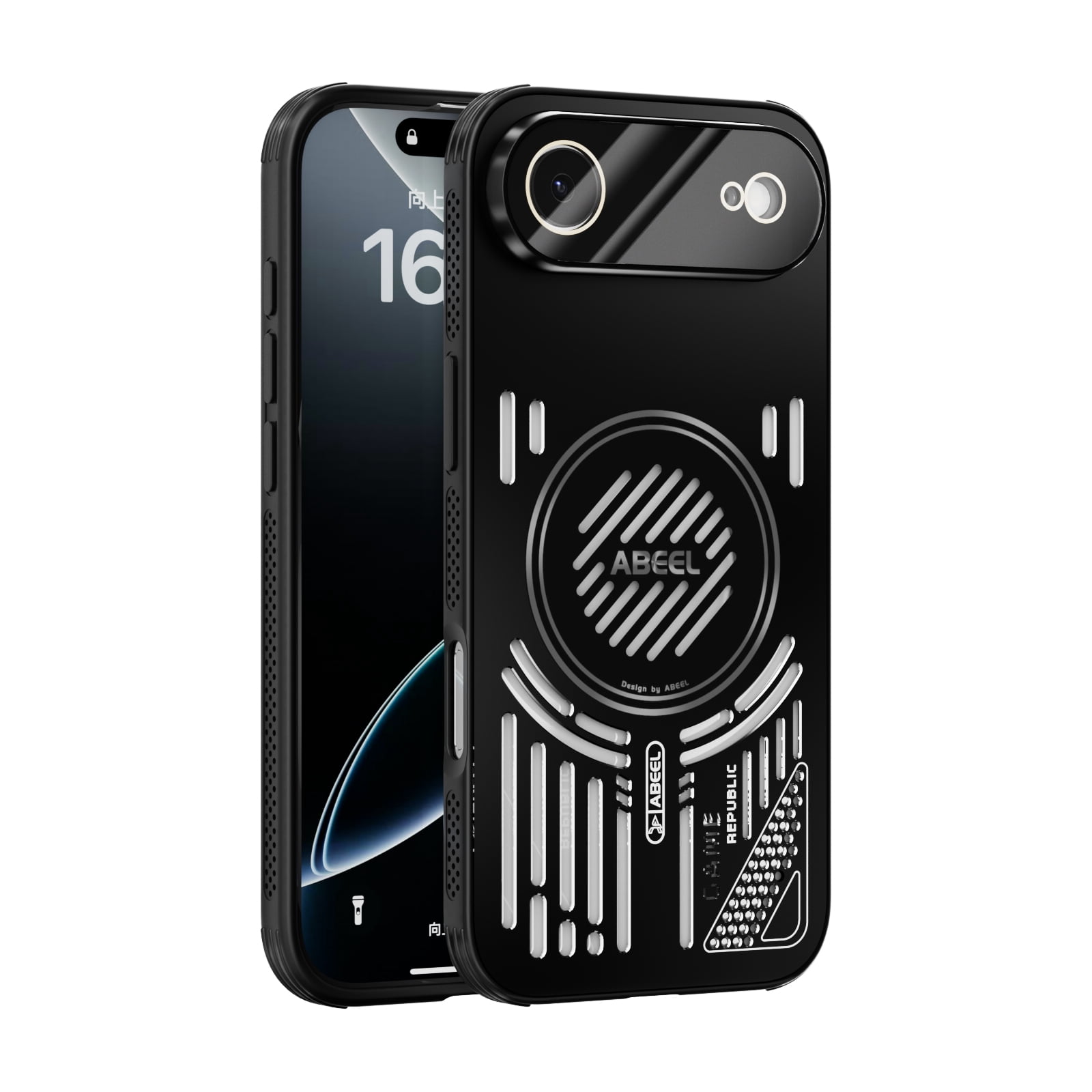 Case for iPhone Air, Hollowed-out Metal + Hard PC Magnetic Protective ...