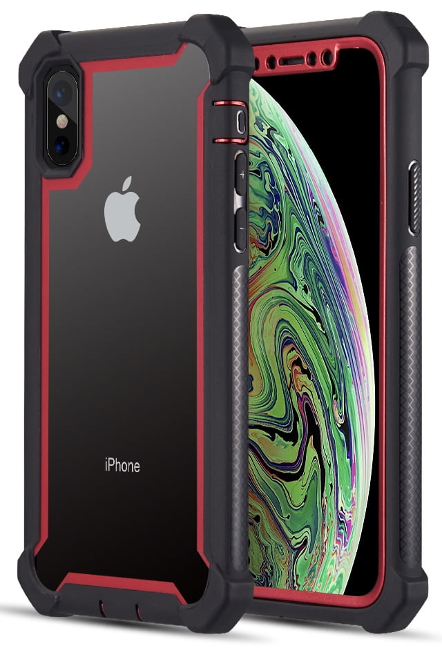 Case for iPhone X/Xs, Nakedcellphone Rugged TPU Rubber Cover [100% ...