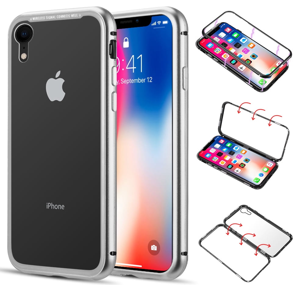 Case for iPhone XR, Nakedcellphone MAGNETIC Snap-On Aluminum Cover with ...