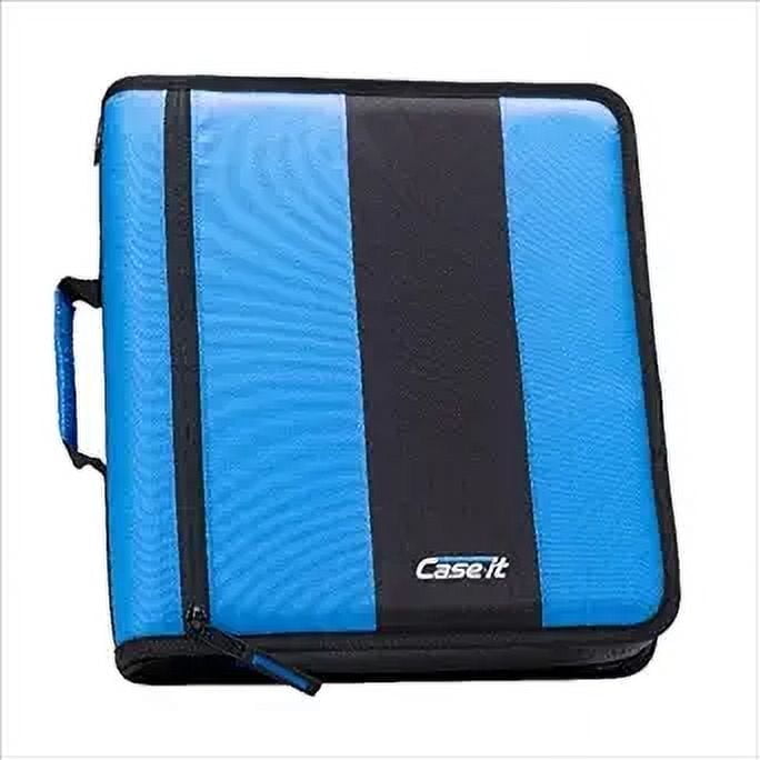 Case-it Classic Zipper Binder, 2" O-Ring with mesh pockets and shoulder ...